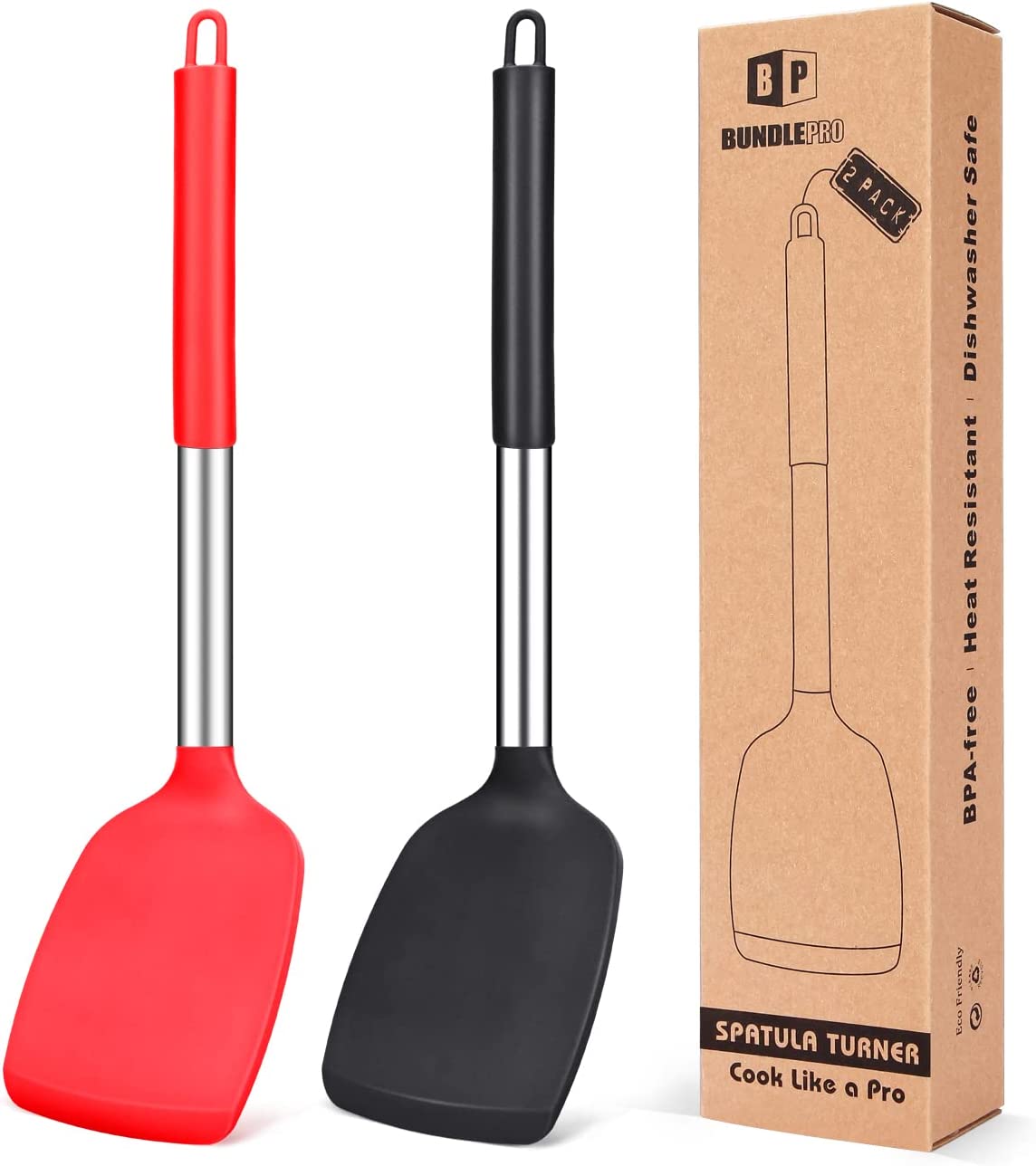 Farberware Professional Silicone Solid Red Spatula Set of 2 - Walmart.com