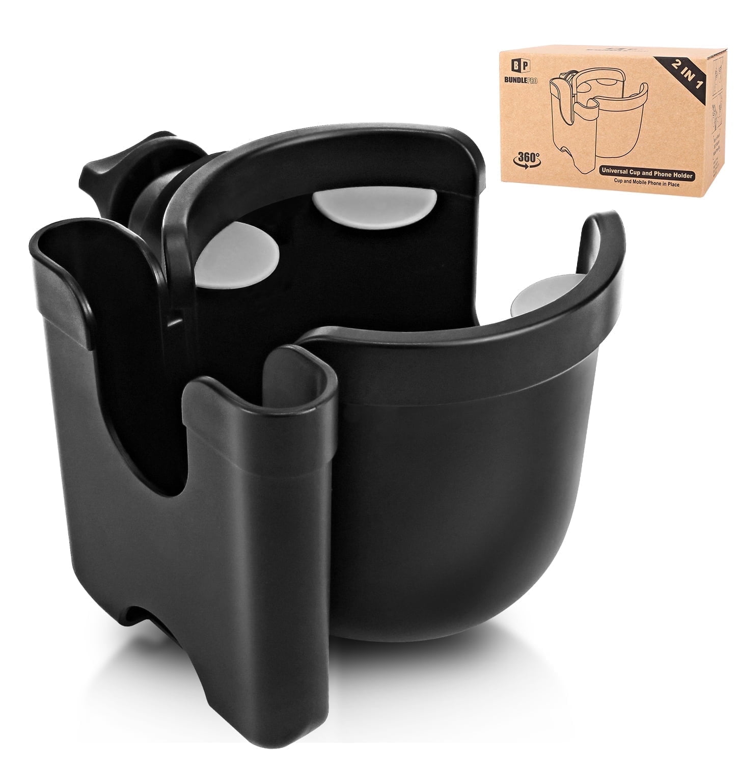 Bundlepro Adjustable 2-in-1 Wheelchair Cup and Phone Holder, Walker ...
