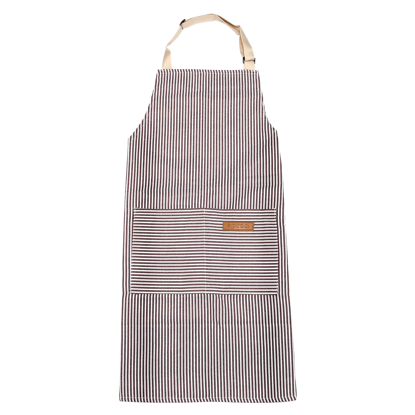 Bundlepro Kitchen Apron, Adjustable Polyester Cotton Bib, 2 Pockets ...