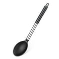Bundlepro Silicone Cooking Spoon, Non-Stick Solid Non Slot Big Spoon ...
