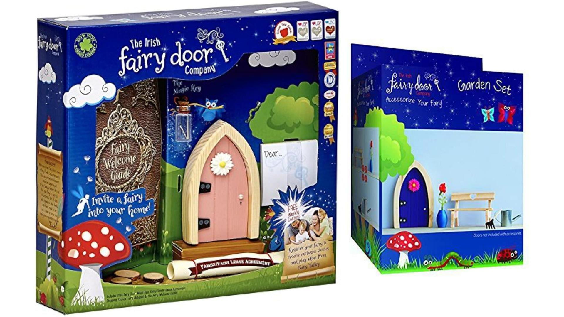 Bundles of 2 |Magical Irish Fairy Pink Arch Door & 4-Piece Garden ...