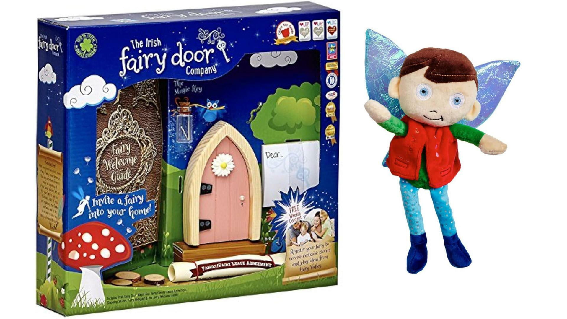 Bundles of 2 |Magical Irish Fairy Pink Arch Door & Plush Soft Toy Teddy ...