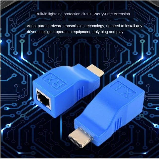 Bundwin 4K HDMI-compatible Extender Extension Up To 30m Over CAT5e / 6 ...
