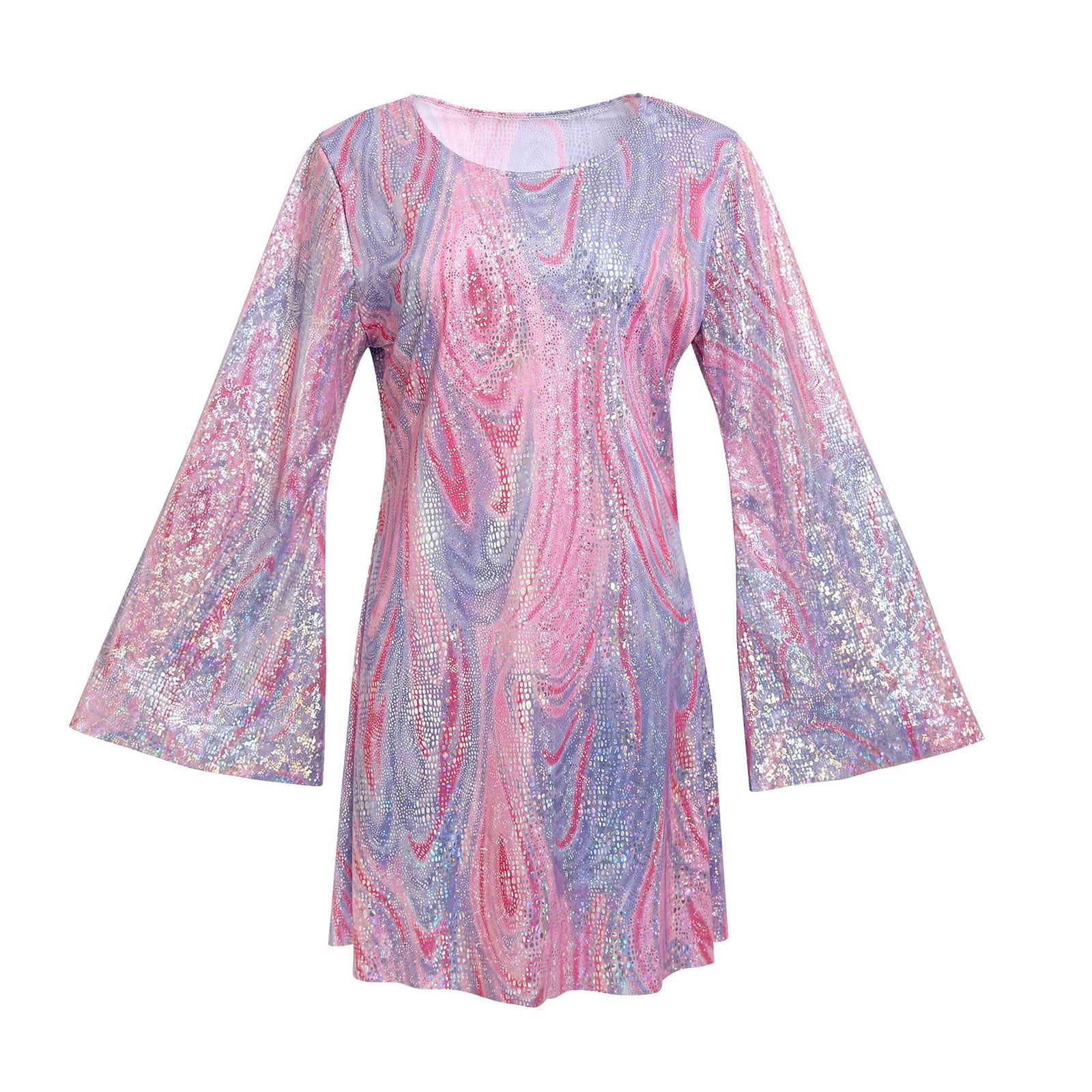 Bunenne 70s Dress for Women Sequin Jumpsuit for Womens 70s Outfits for Women Carnival 70s ...