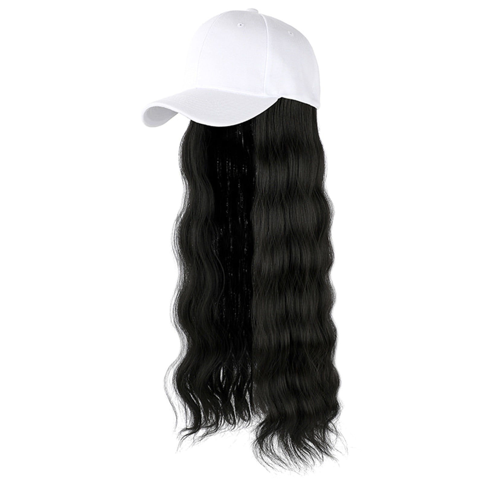 Bunenne Baseball Cap Sun Hats for Women Trucker Hat Long Hair Wig Hat ...