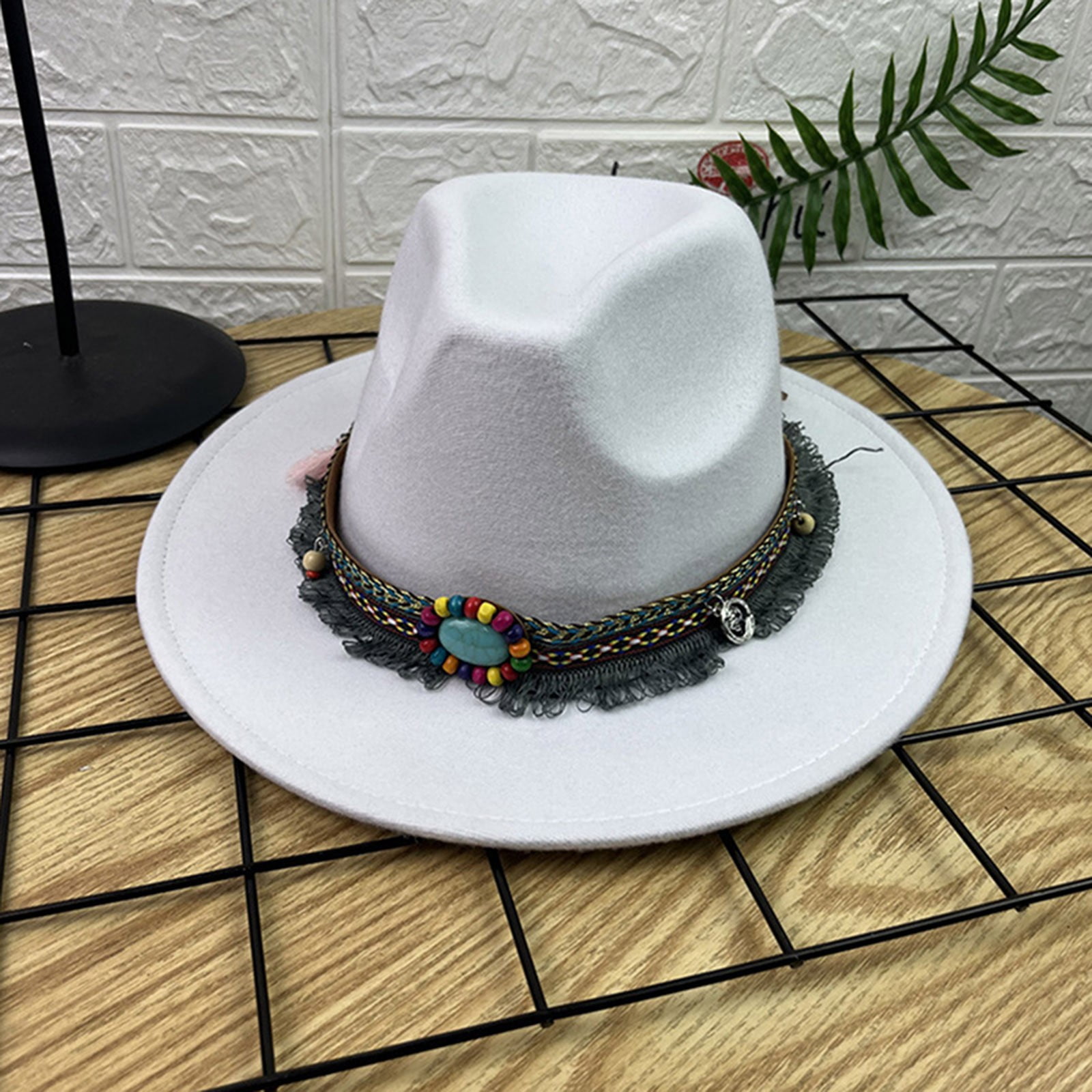 Bunenne Fedora Hats for Men Sun Hats for Women Beach Hat Fashionable ...