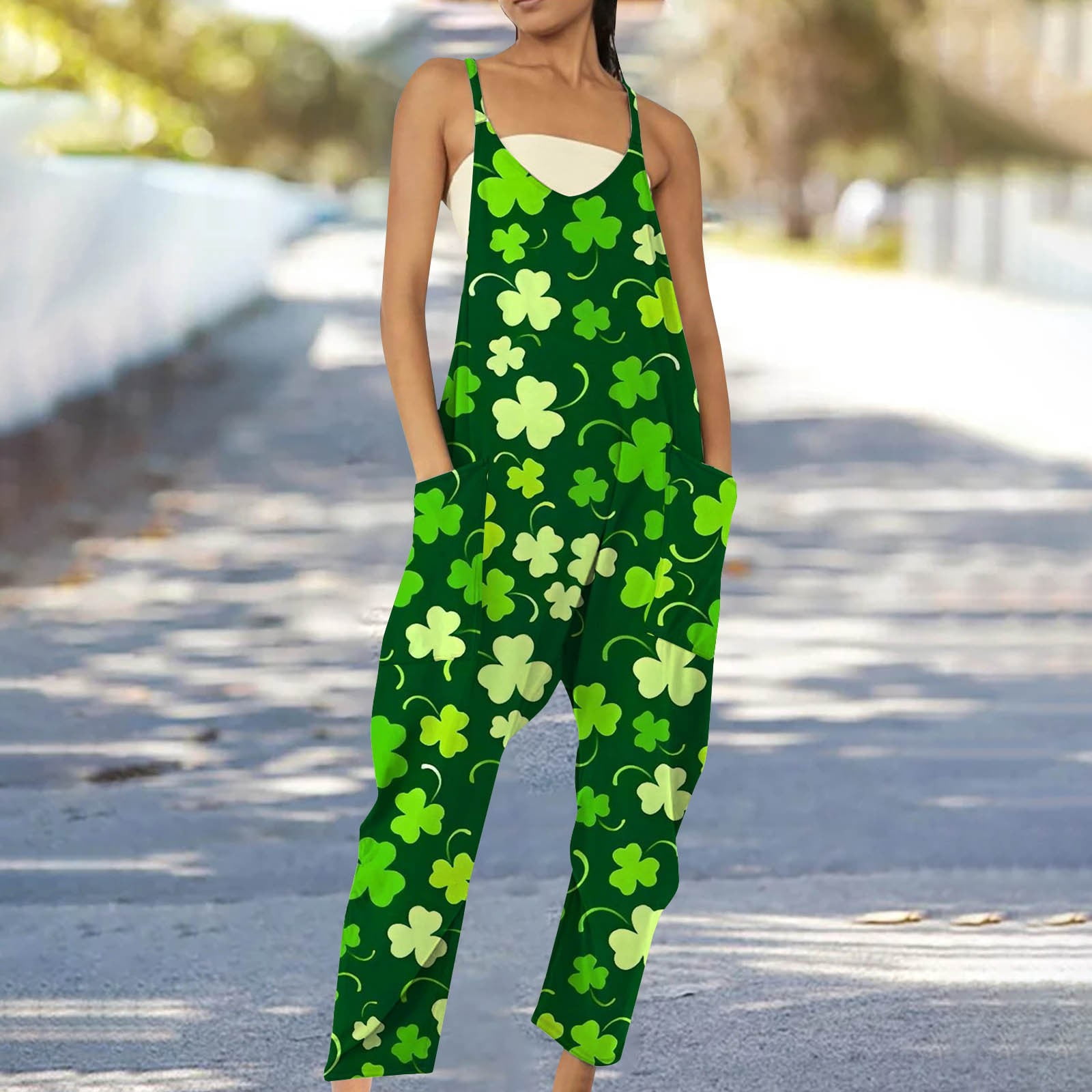 Bunenne Jumpsuits for Women One Piece Jumpsuits for Women 2025 St. Day ...