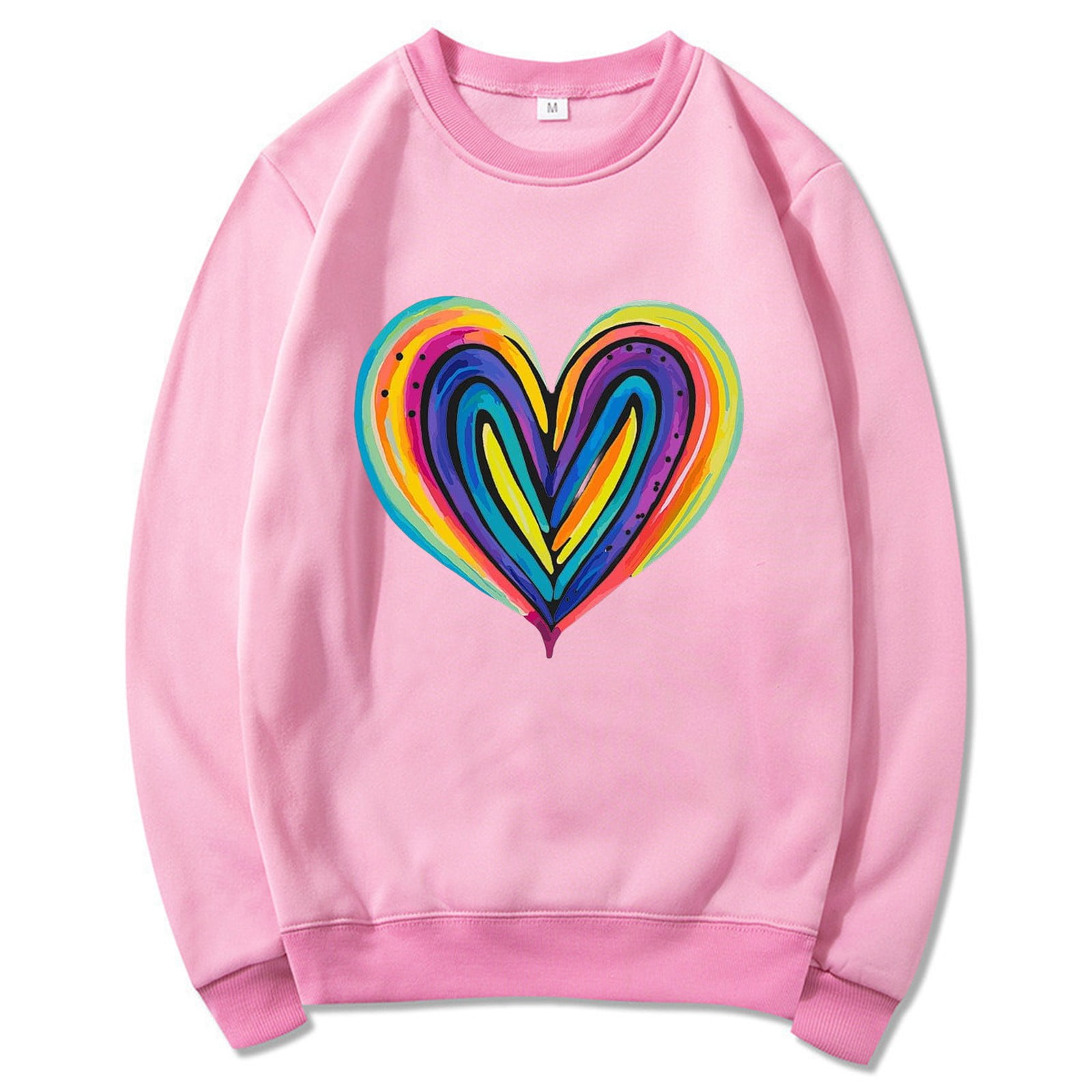 Bunenne Sweatshirt for Women Womens Pullover Sweaters Cute Love Heart ...