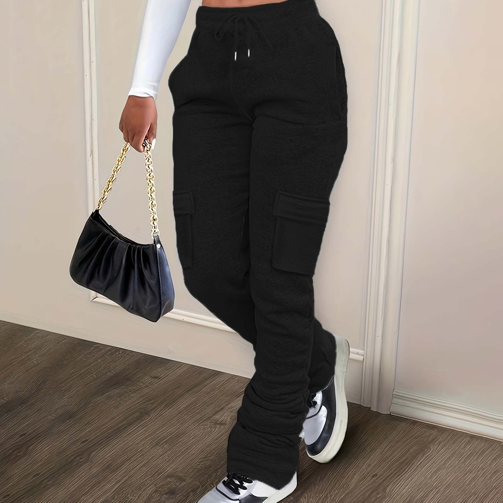 Bunenne Womens Cargo Pants Loose Workout Pants Women Sweat Pants for ...