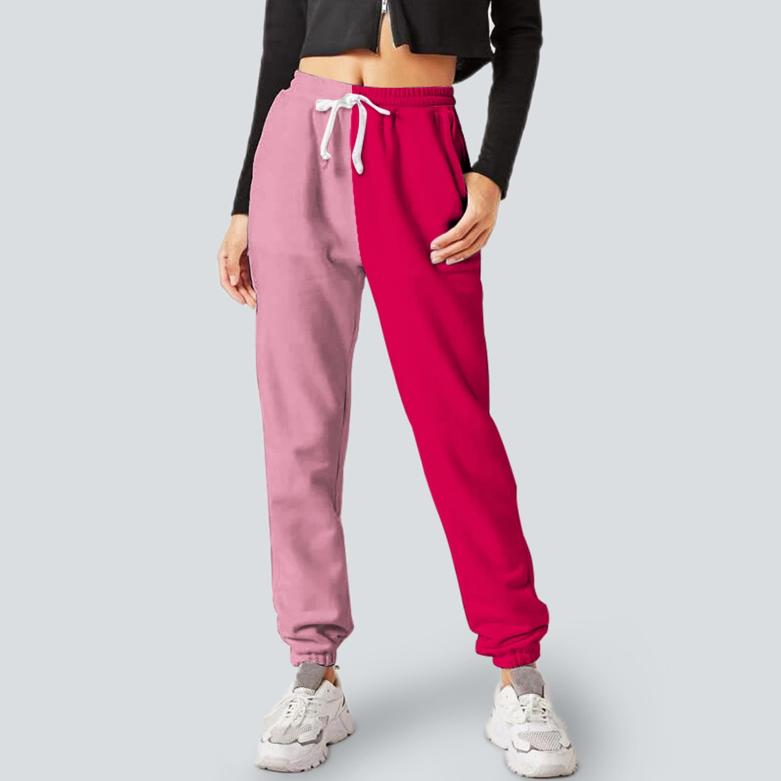 Bunenne Womens Joggers Loose Workout Pants Women Pocket Trouser Sweat ...
