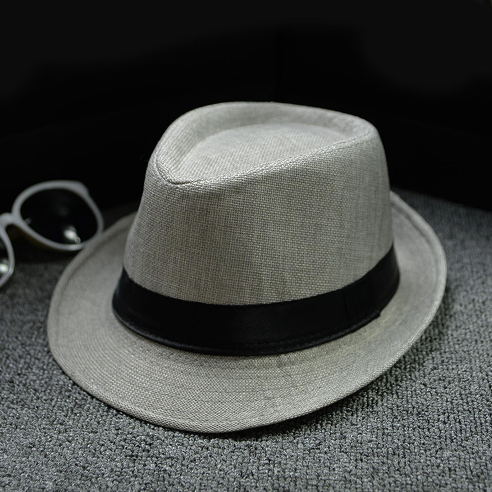 Bunenne Womens Sun Hat Mens Sun Hat Panama Hat Men and Women Jazz Hat ...