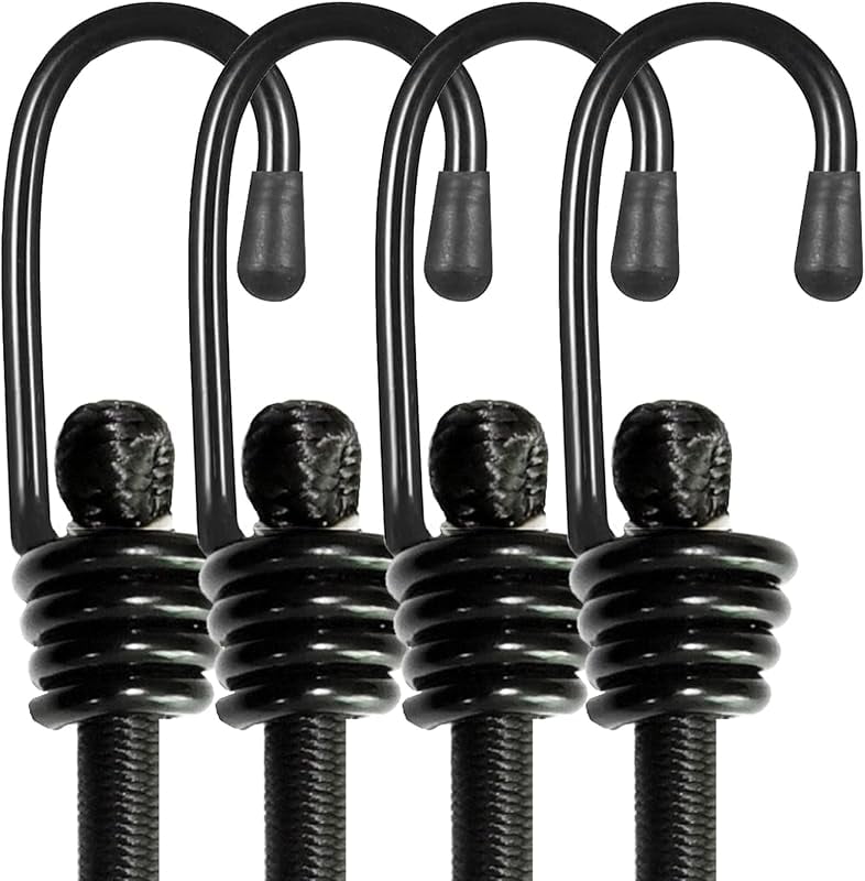Bungee Cords with Hooks, Heavy Duty Outdoor Elastic Bungee Straps，No ...