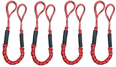Bungee Dock Lines, 4 Feet Bungee Shock Cords Bungee Docking Rope ...