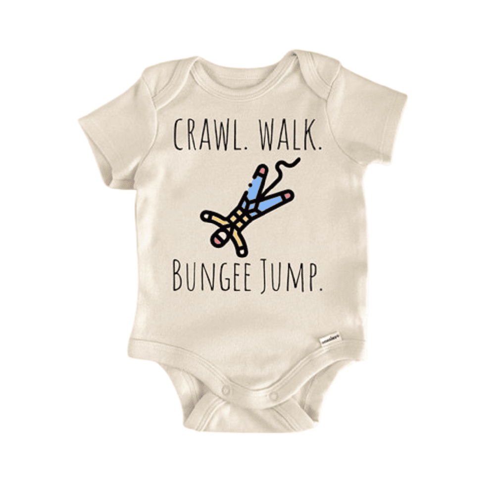 Bungee Jump Jumping - Baby Boy Girl Clothes Infant Bodysuit Funny Cute ...