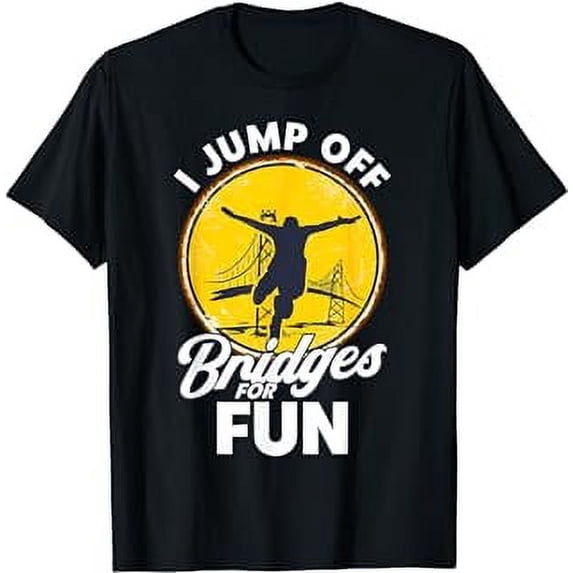 Bungee Jumping Jump Off Bridges Vintage Bungy Jumping T-Shirt - Walmart.com