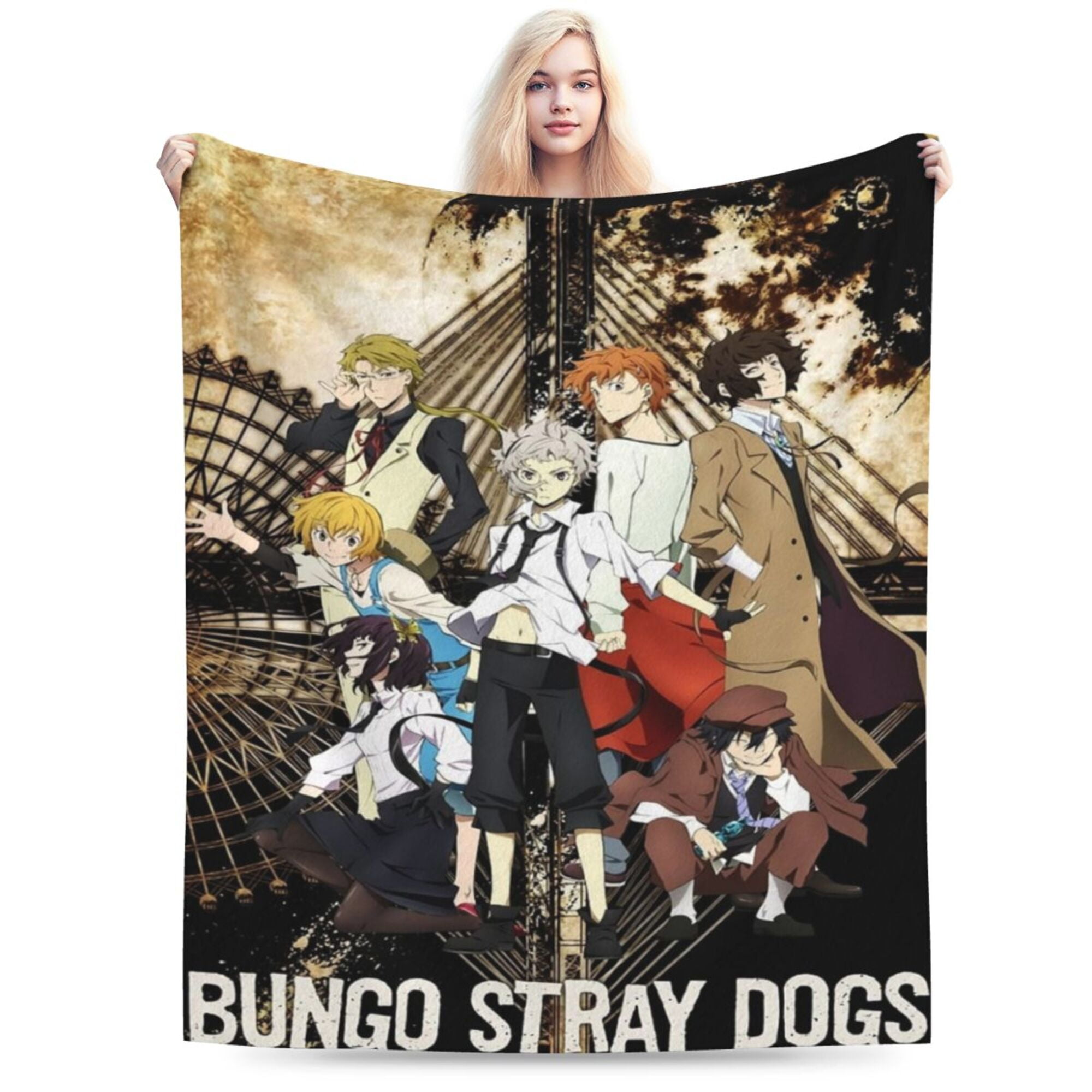 Bungo Stray Dogs Cartoon Blanket, Ultra Soft Cozy Luxury Fleece Throw ...