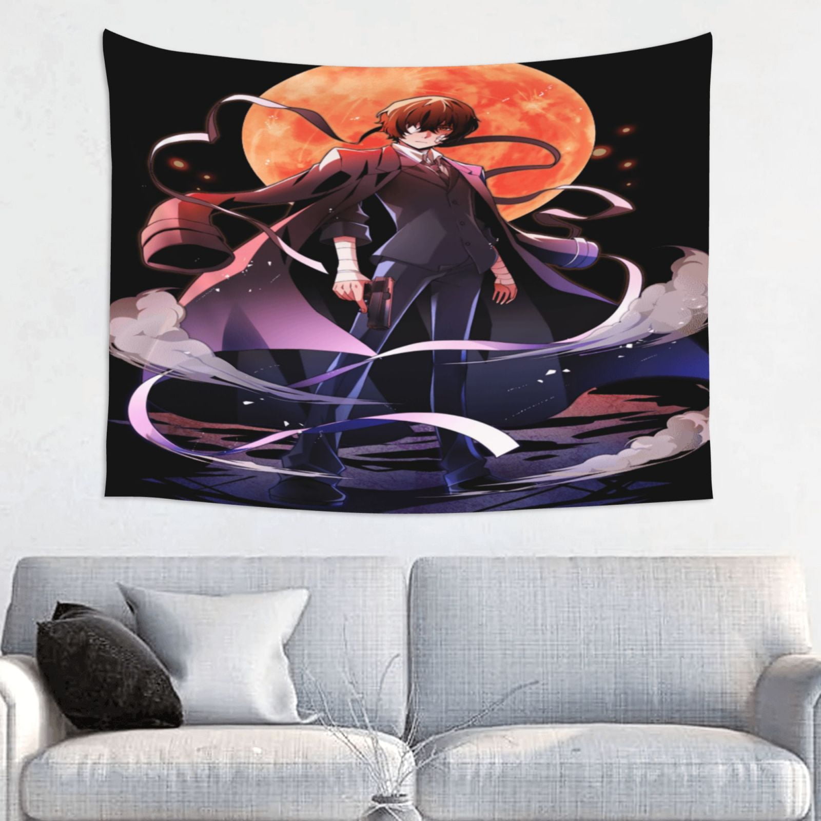 Bungo Stray Dogs Dazai Osamu Tapestry Anime Poster Large Background ...