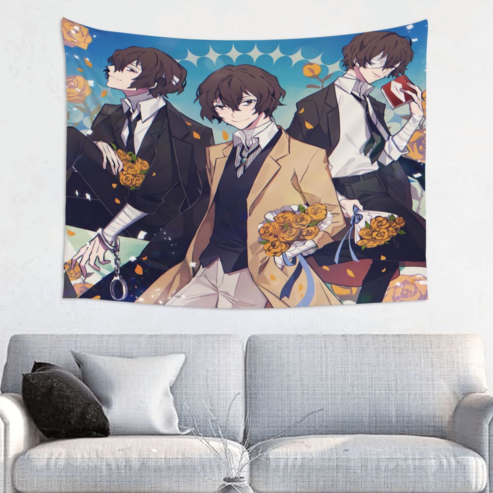 Bungo Stray Dogs Dazai Osamu Tapestry Anime Poster Large Background ...