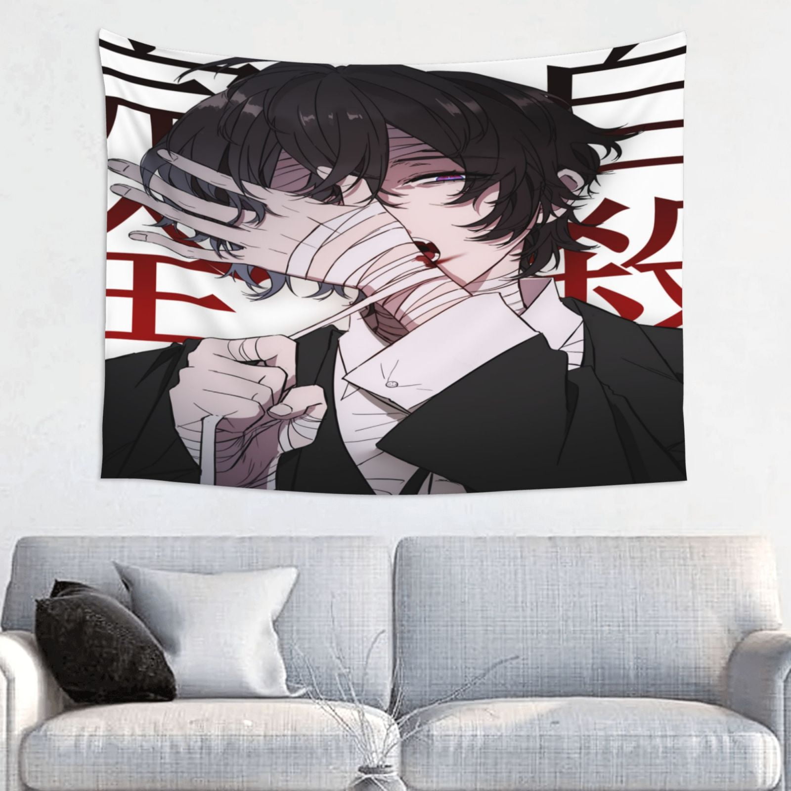 Bungo Stray Dogs Dazai Osamu Tapestry Anime Poster Large Background ...
