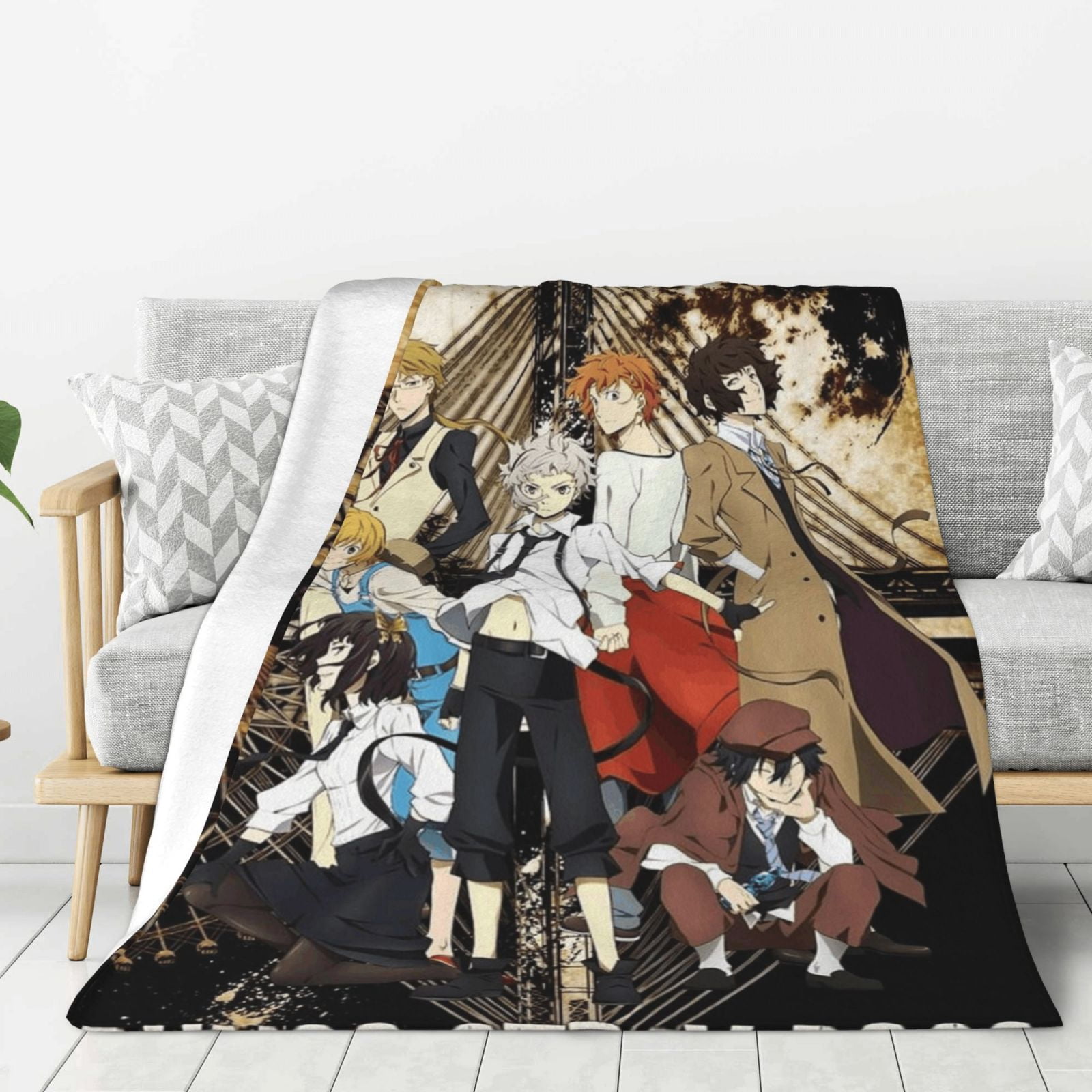 Bungo Stray Dogs Poster Blanket Cozy Ultra-Soft Micro Flannel Throw ...