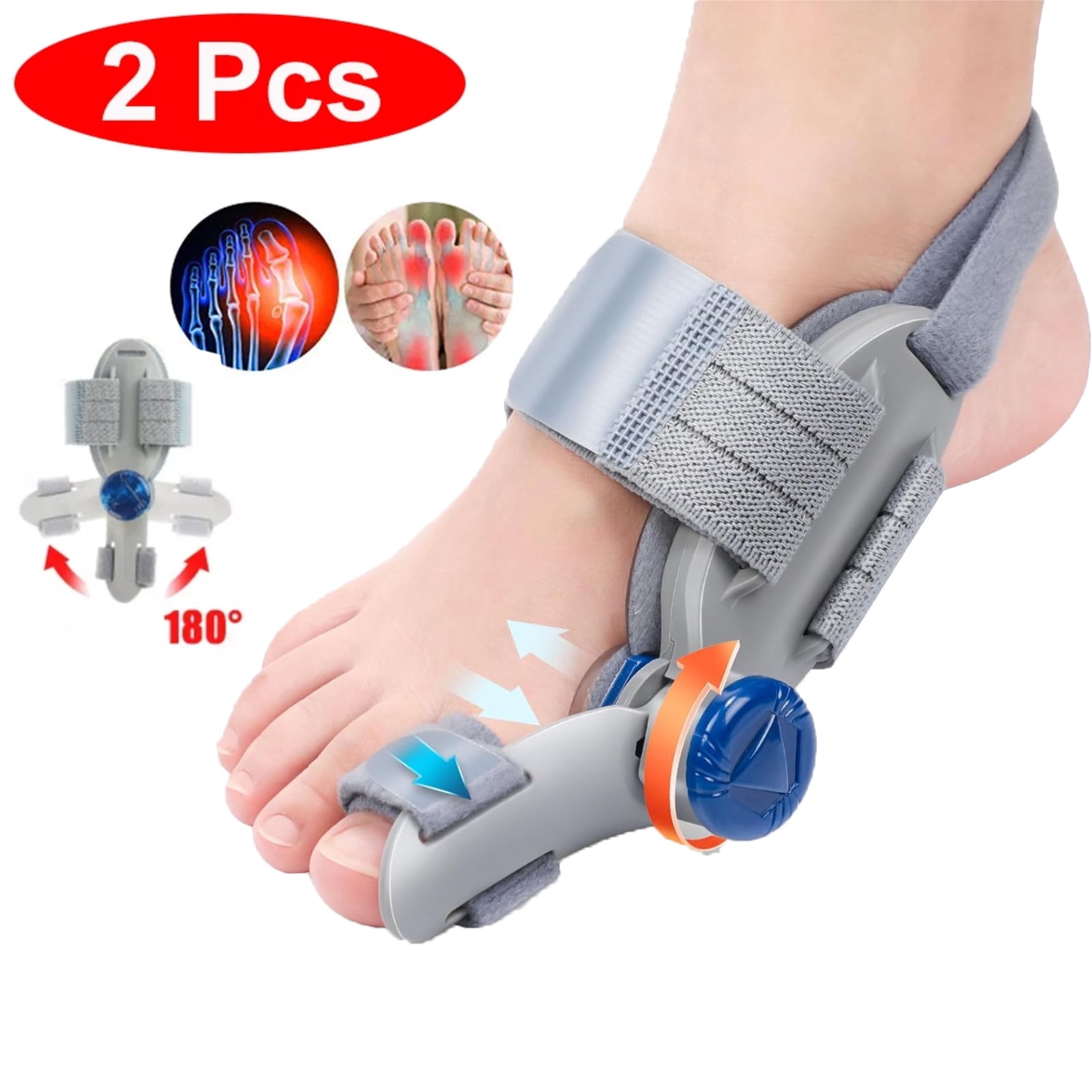 Bunion Corrector, 2PCS Adjustable Knob Bunion Splint for Bunion Relief ...
