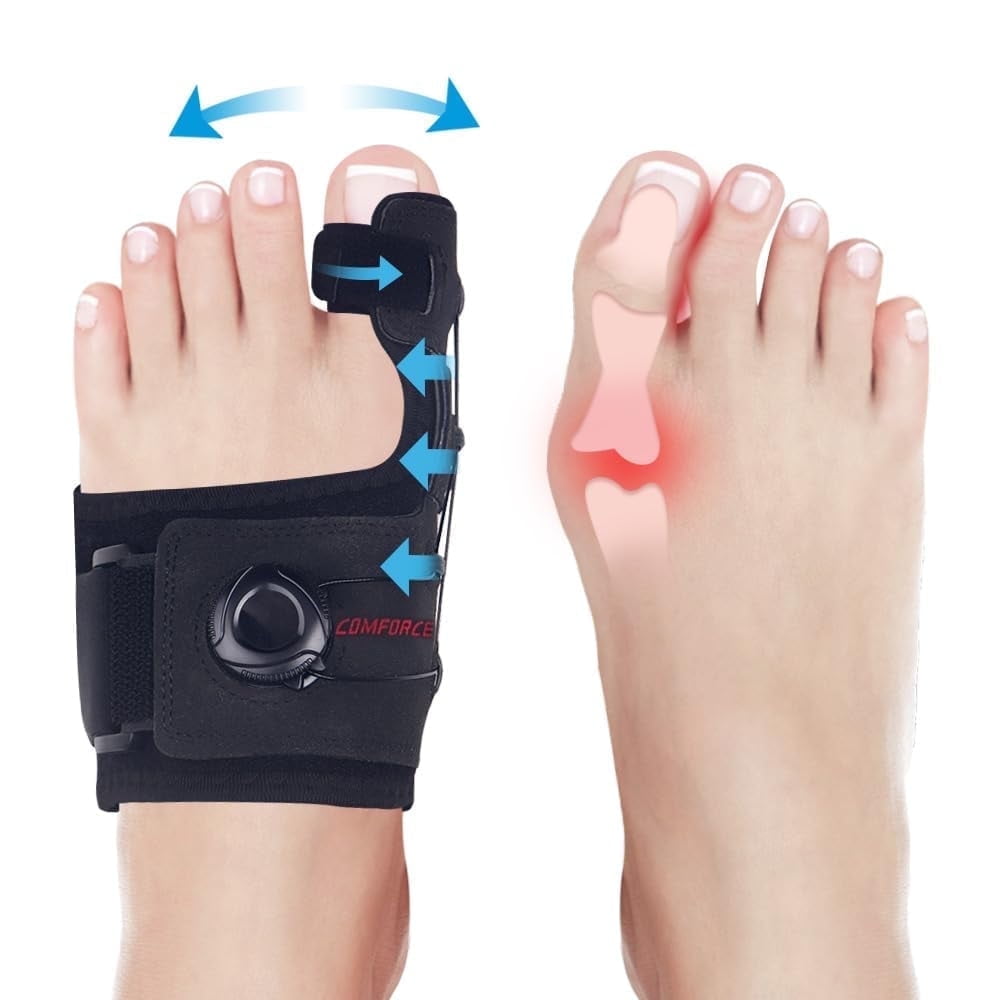 COMFORCE Adjustable Bunion Corrector, Big Toe Straightener, Orthopedic ...