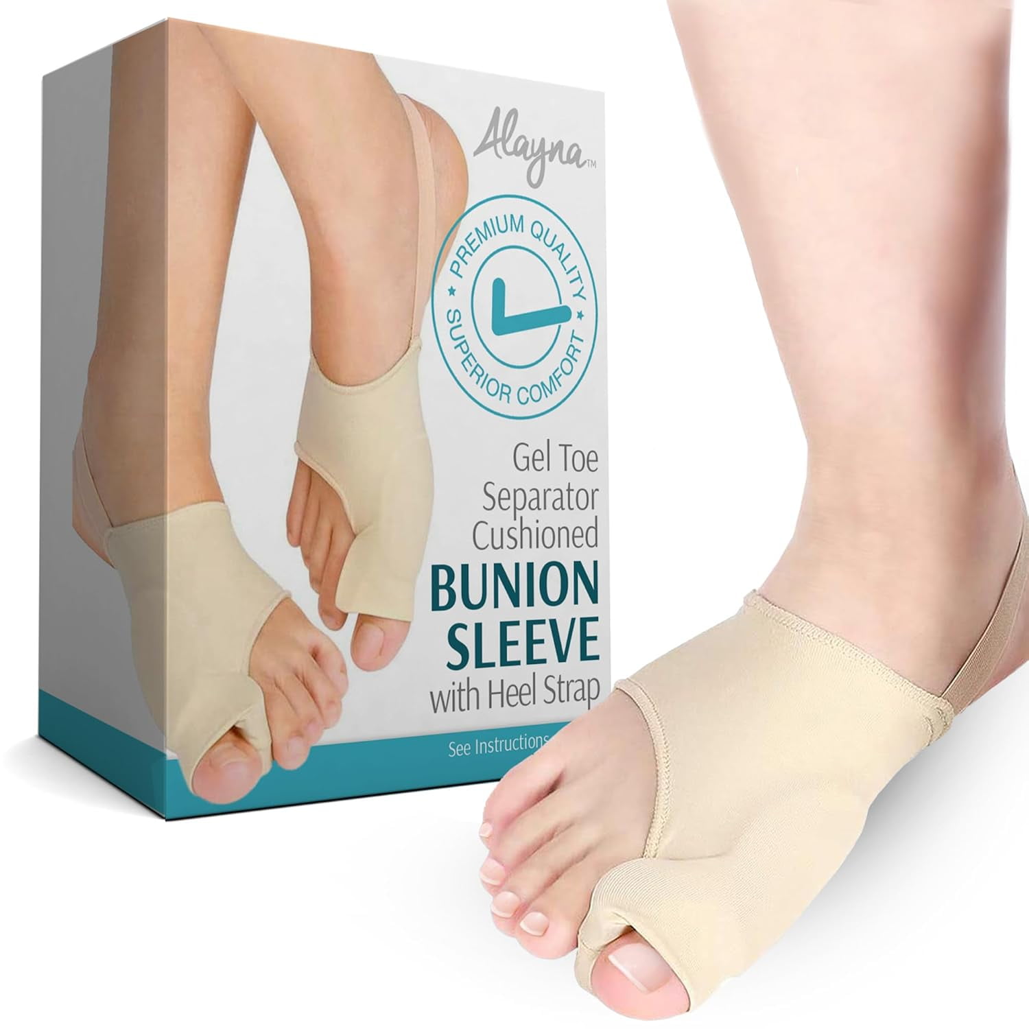 Bunion Corrector and Orthopedic Pain Relief Gel Pad Sleeve Toe ...