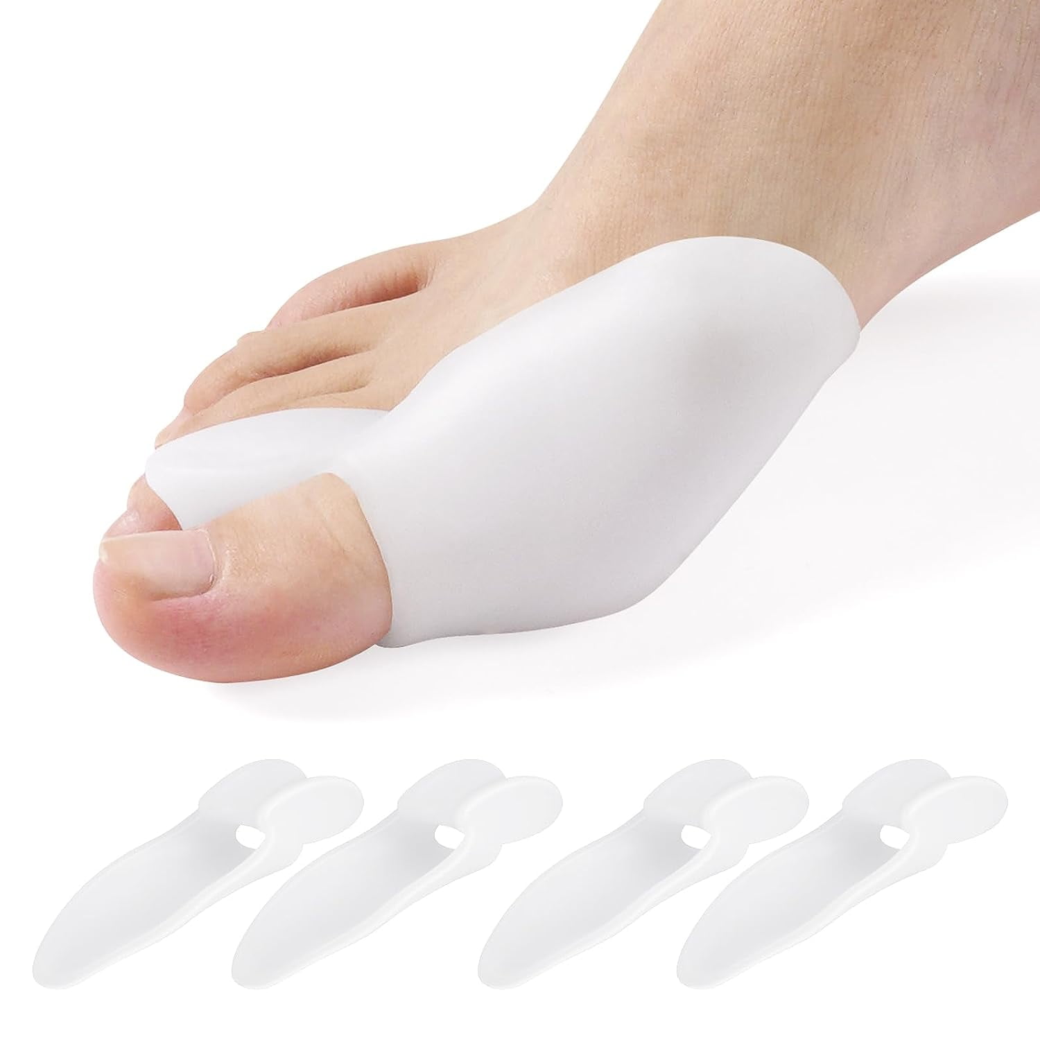 Bunion Corrector Toe Separator, 2 Pairs Soft Gel Bunion Protector ...