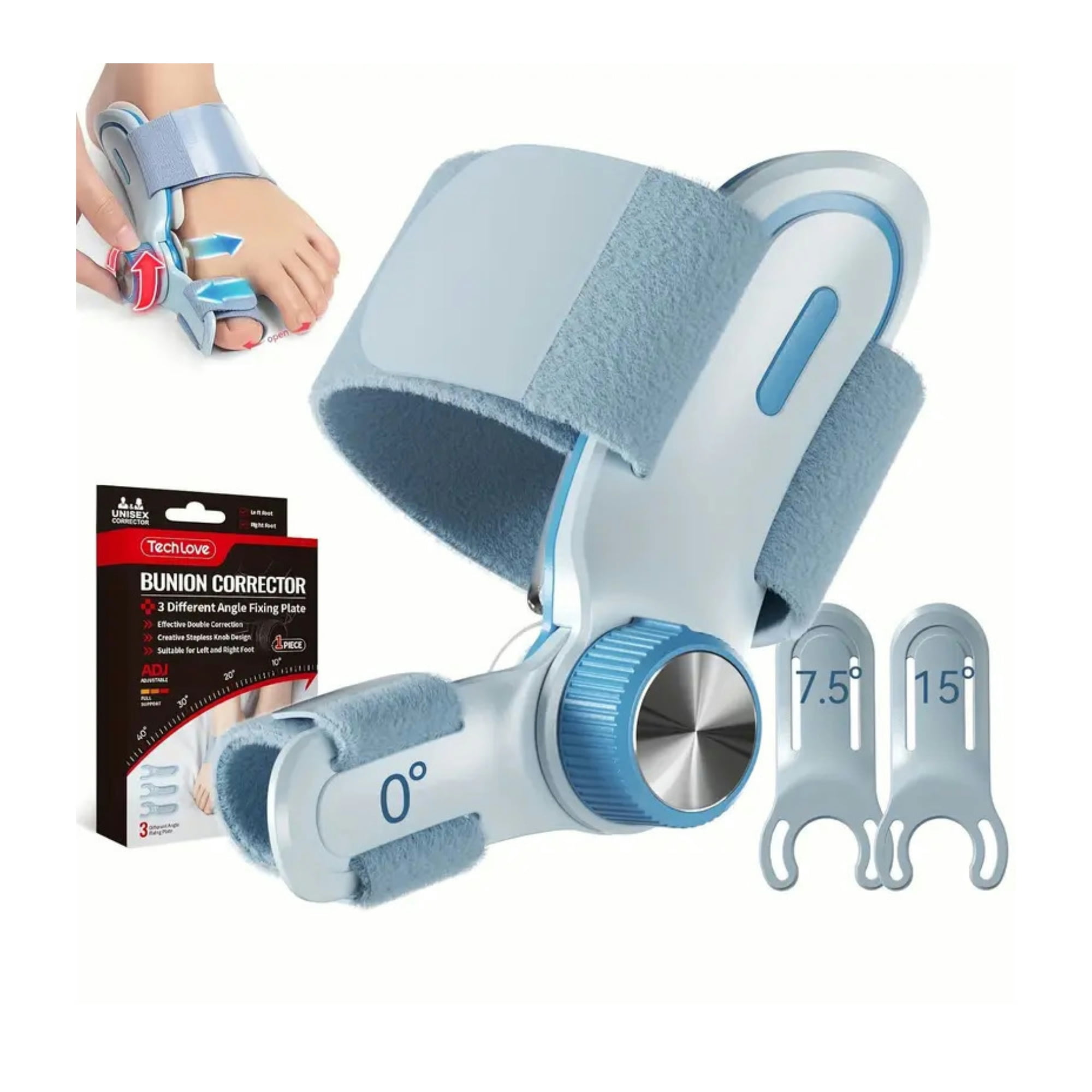 Bunion Corrector for Women Big Toe, Double Correction Adjustable Knob ...