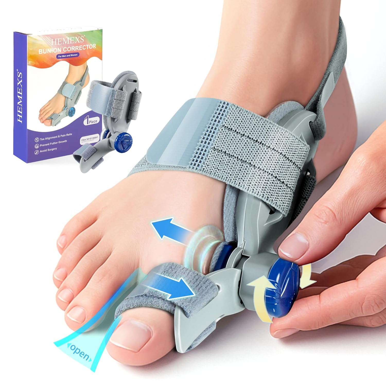 Bunion Corrector for Women & Men – Adjustable Big Toe Splint for Hallux ...