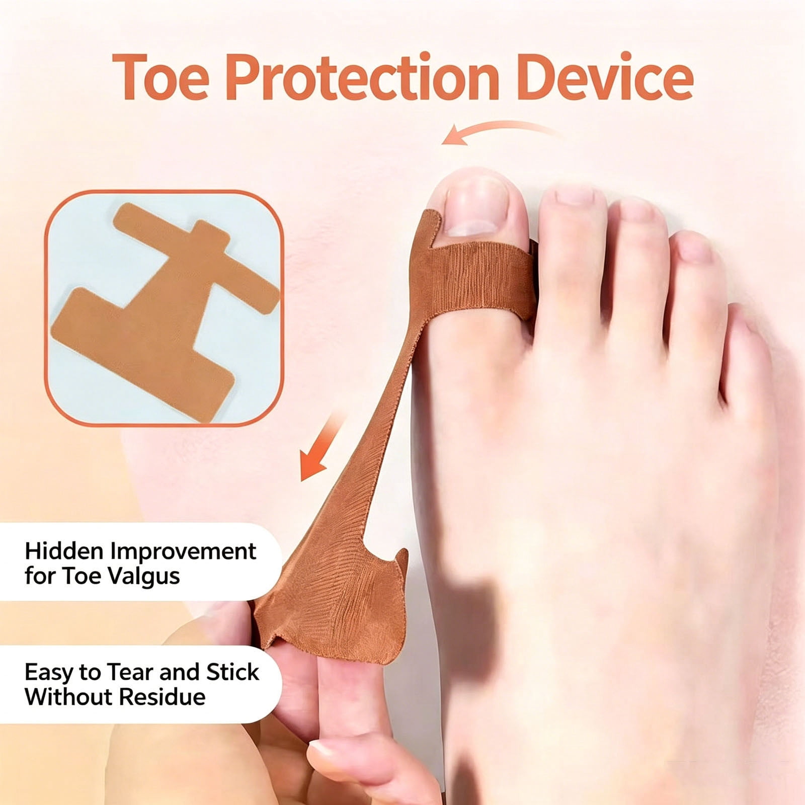 Bunion Tape,Precut Bunion Corrector Tape,1pc Pre-Cut Bunion Tape ...