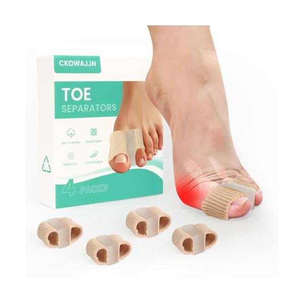 Bunion Toe Separators for Overlapping Toes, Silicone Toe Spacers Bunion ...