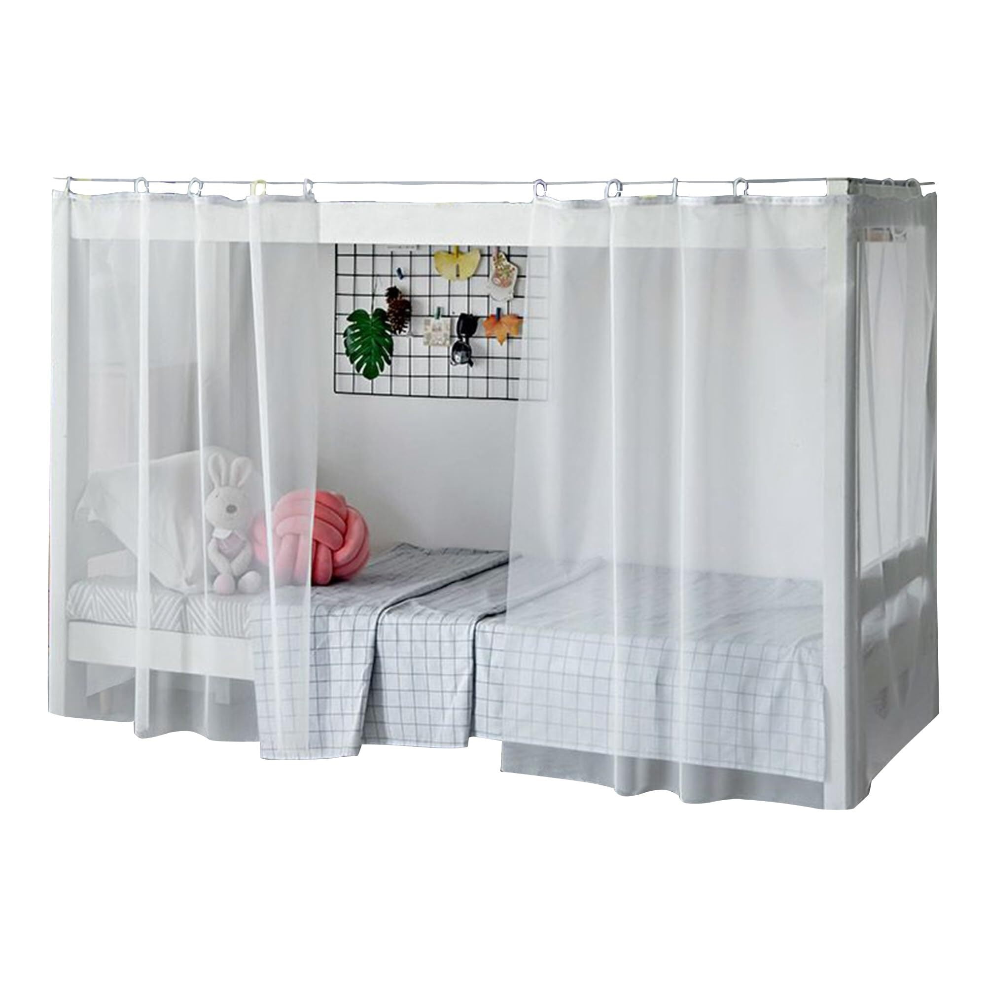 wang Bunk Bed Curtain Gauze Bunk Bed Curtains Drapes with Lace Privacy ...