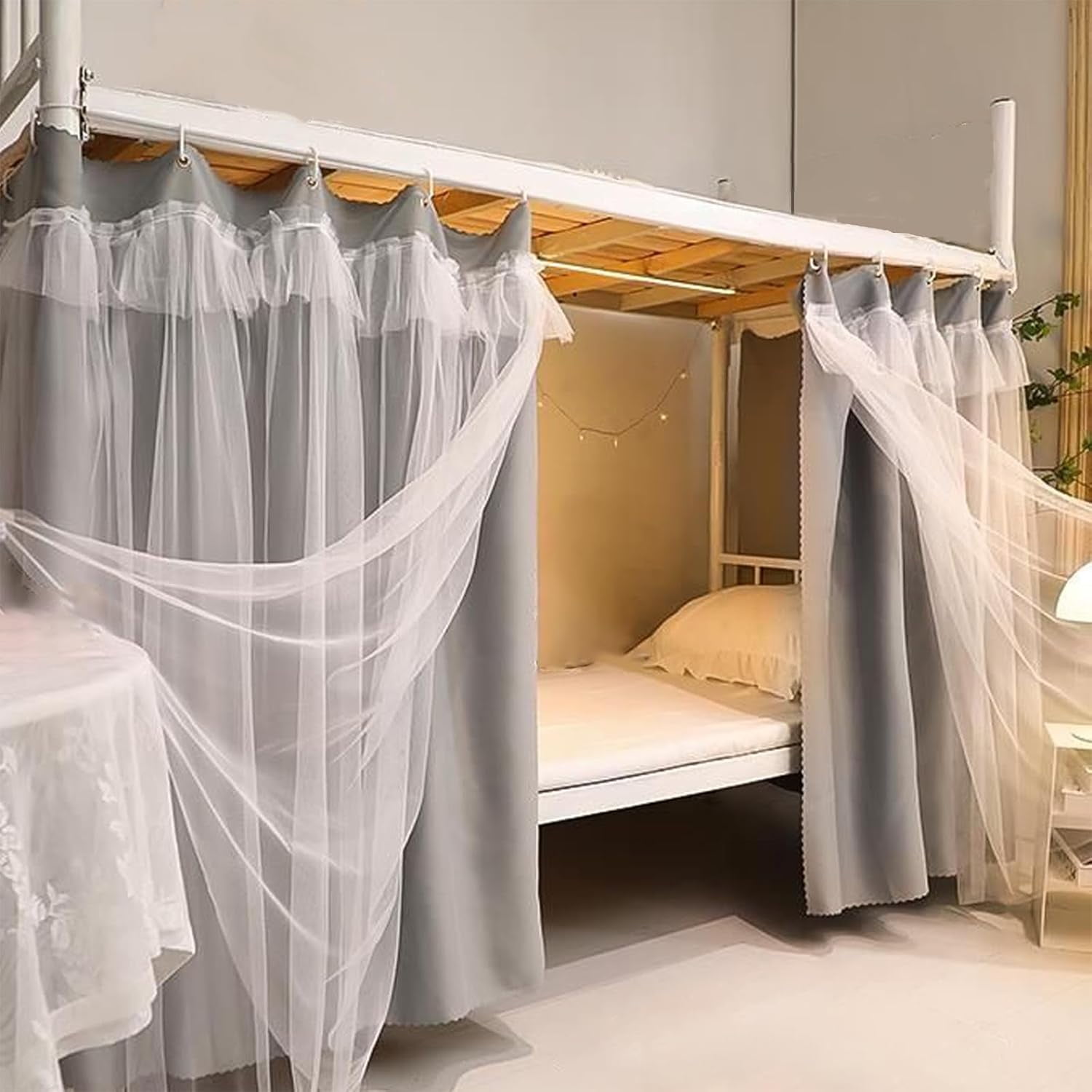 Bunk Bed Curtains for Bottom Loft, Bunk Blackout Privacy Canopies for ...