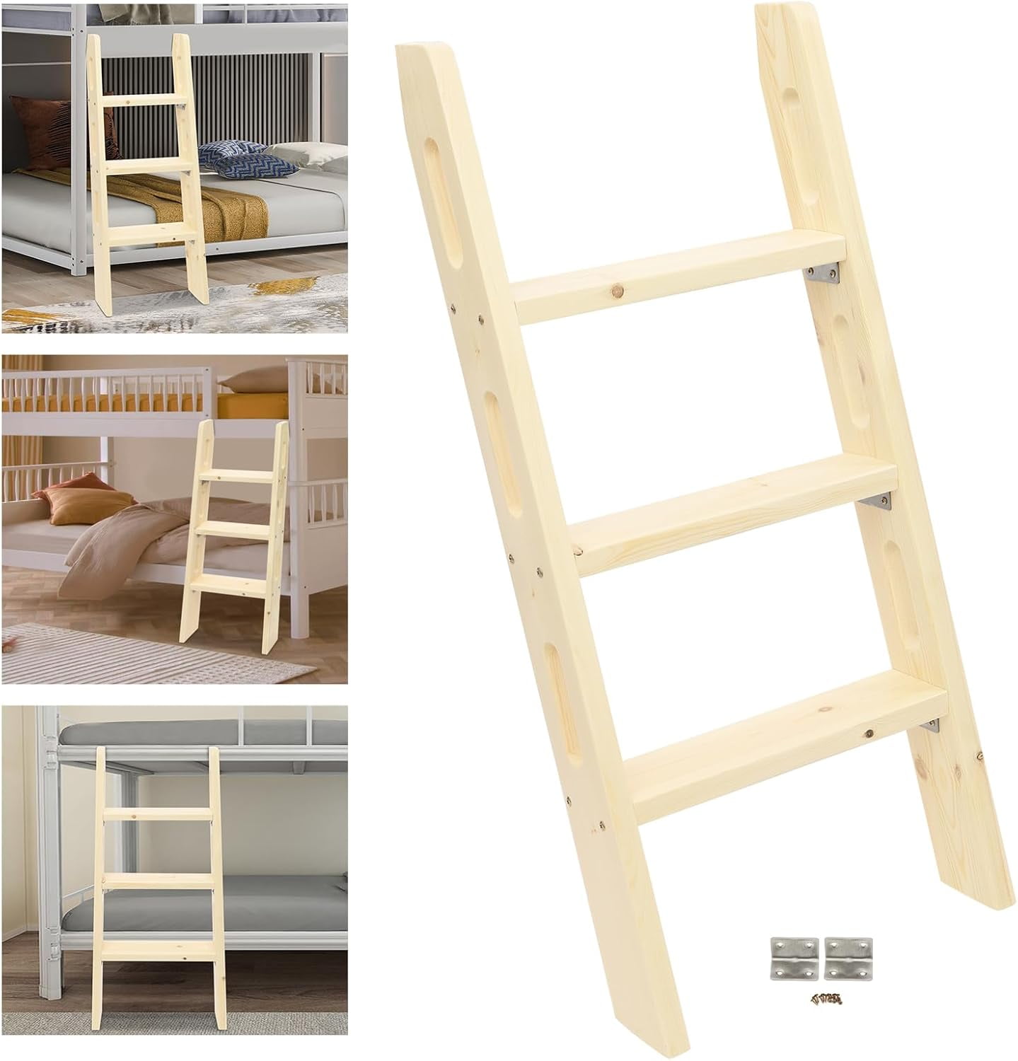 Bunk Bed Ladder, 3 Step Bunk Bed Ladder 100Cm/38In Indoor Loft Bed/Dorm ...