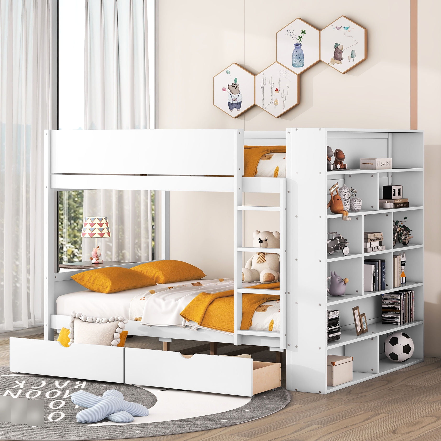 Bunk Bed | Storage for Clothes and Stories | Family Living - Walmart.com