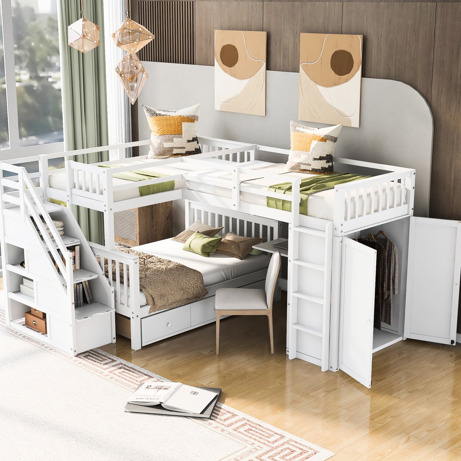 Bunk Bed Style - Offers Shelves for Clothes and Stories - For Bedtime ...