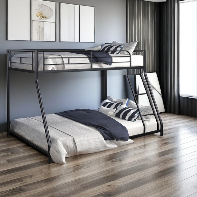 Bunk Bed,Twin Over Full Metal Bunk Bed,Metal Bunk Bed Twin Over Full ...