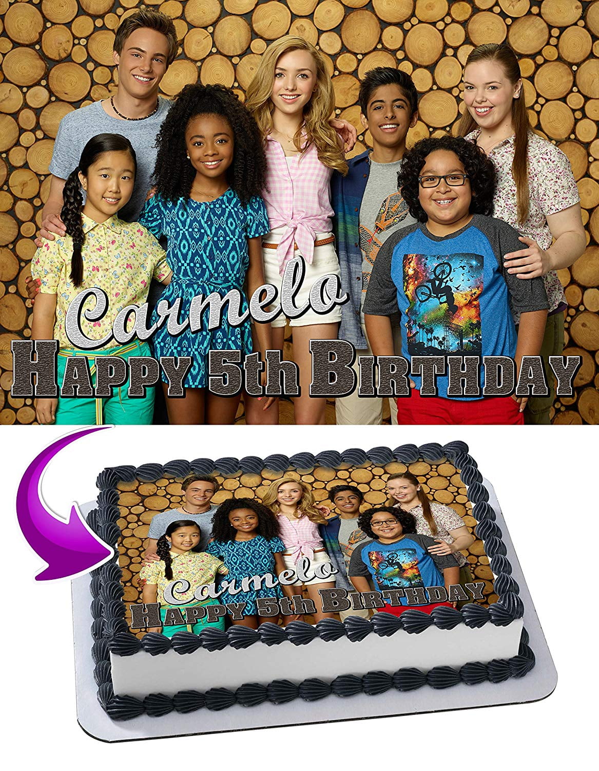 Bunk D Edible Cake Image Topper Personalized Picture 1/4 Sheet (8"x10.5 ...
