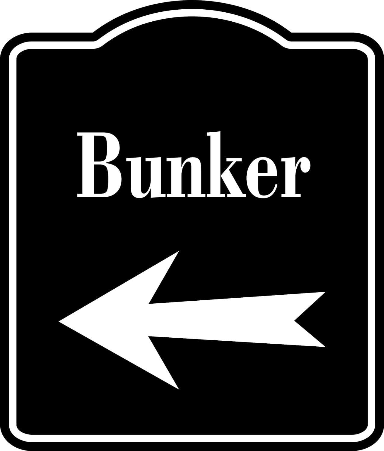 Bunker Left Arrow BLACK Aluminum Composite Sign, 20"x24" - Walmart.com