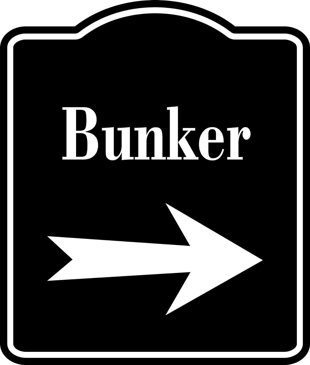Bunker Right Arrow BLACK Aluminum Composite Sign, 20"24" - Walmart.com