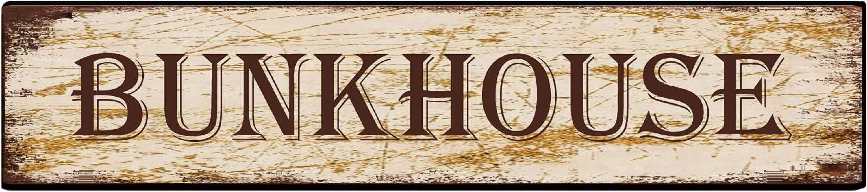 Bunkhouse Metal Plaque Rustic Tin Sign Retro Wall Decor 4x16 in ...