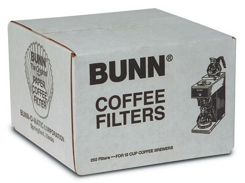 Bunn 250 Count 12 Cup Commercial Paper Coffee Filters Uses Strong Heav ...