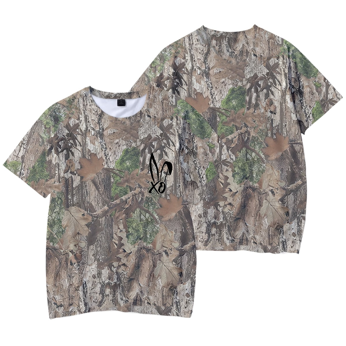Bunnie Xo Logo Camo Sports T-shirt Merch Fashion 3D Print Sports Top ...