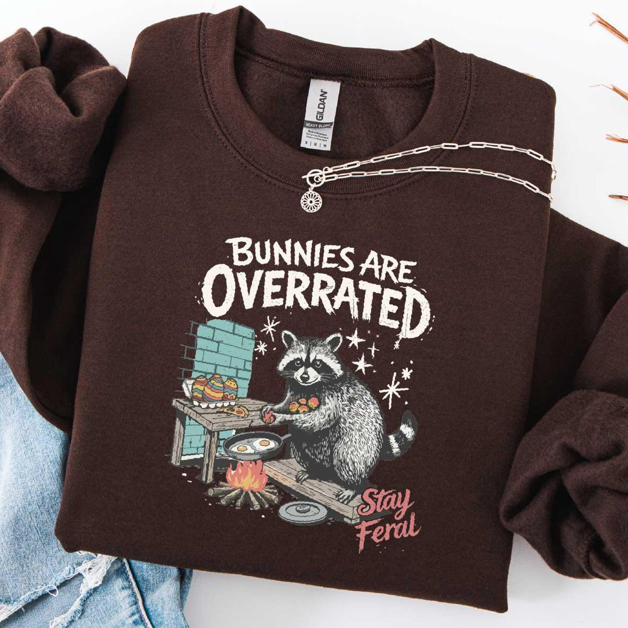 Bunnies Are Overrated Stay Feral TShirt Feral Racoon Easter Tshirt ...