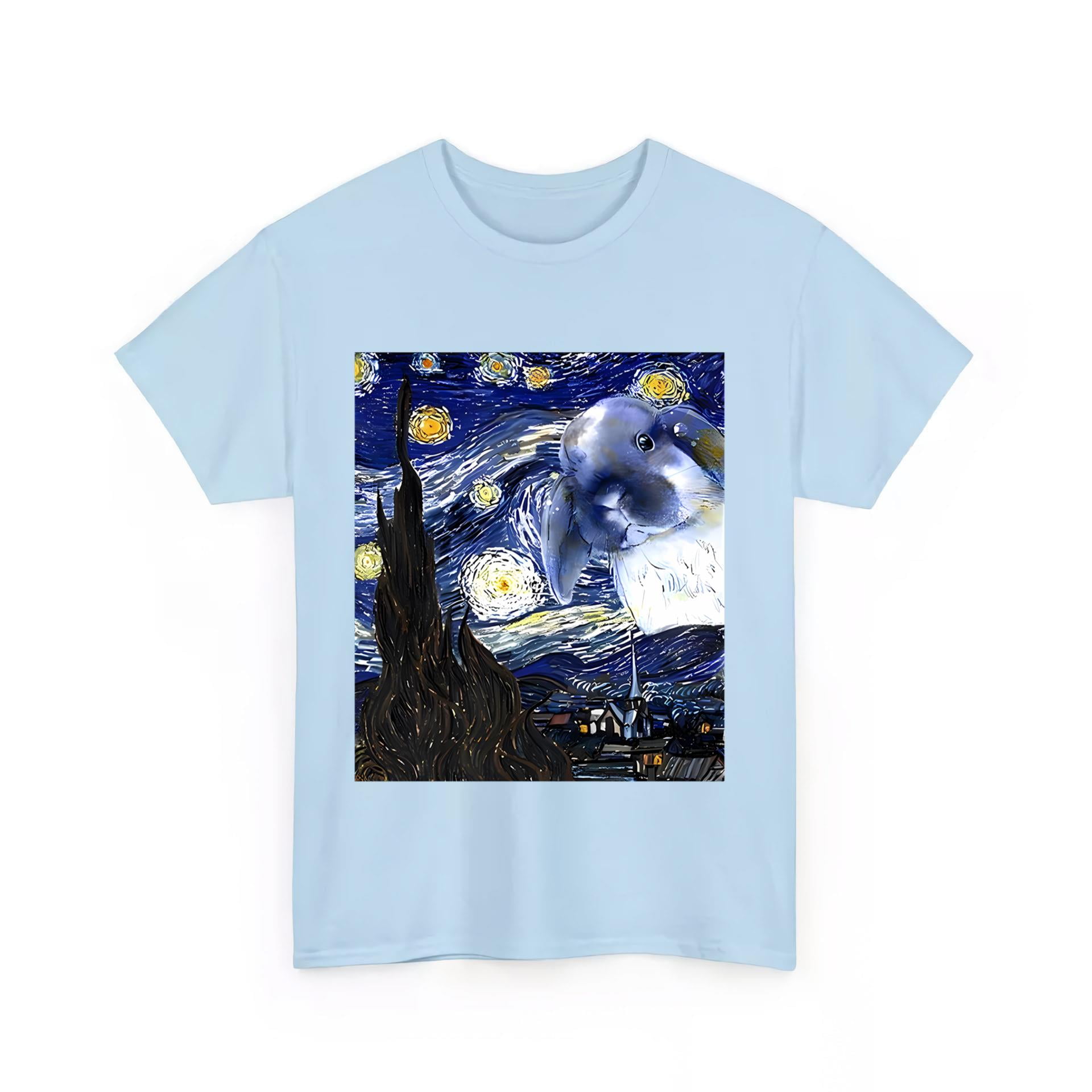 Bunnies Cute Rabbit Starry Night Vincent Van Gogh T-Shirt, Bunnies ...