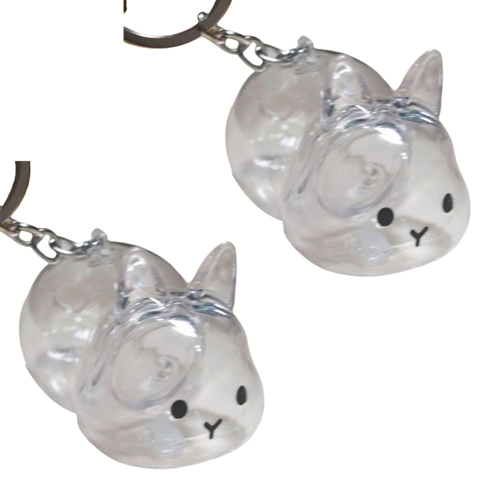 Bunnies Themed Furs Storage Box Plastic Keychain Pendant Home Decors ...
