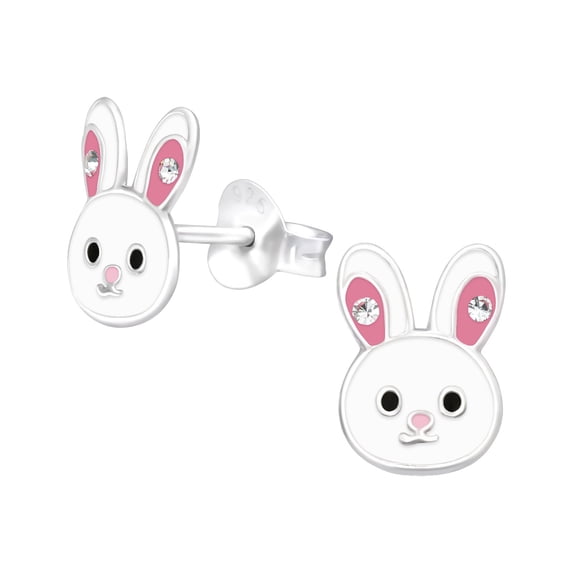 Bunny 925 Sterling Silver Stud Earrings with Crystals - Walmart.com