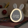 Bunny Alarm Clock with Night Light Smart Adjustable Brightness Multiple ...