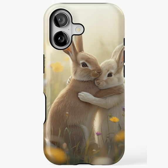 Bunny Art Cute Rabbit Illustration Design iPhone Case 17 through 11 Pro ...